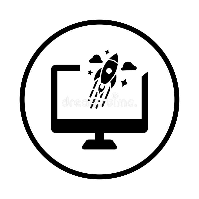 Boost, Launch, Missile Icon. Black Vector Graphics Stock Illustration ...