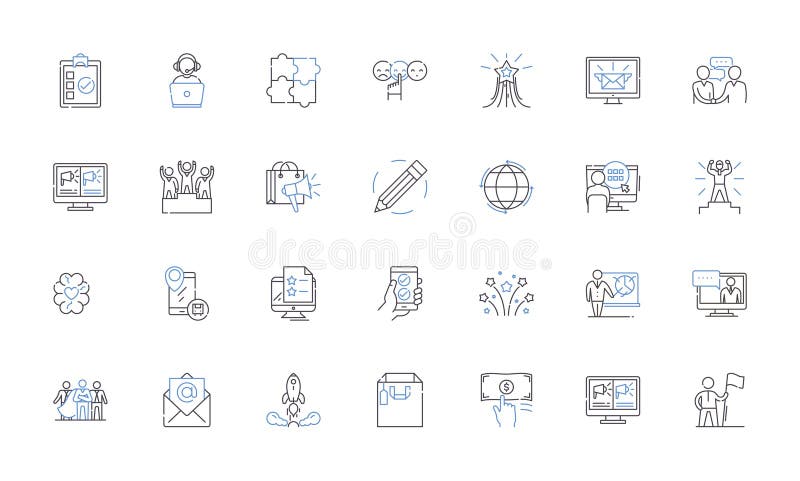 Boost Line Icons Collection. Amplify, Energize, Revitalize, Stimulate ...
