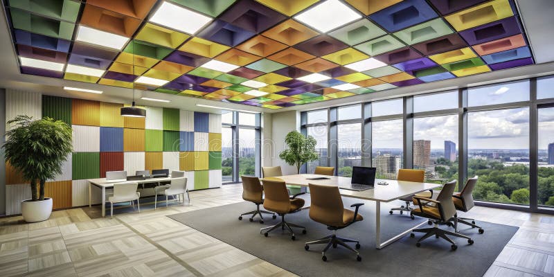 Boost Productivity and Collaboration in a Modern Office with Colorful ...