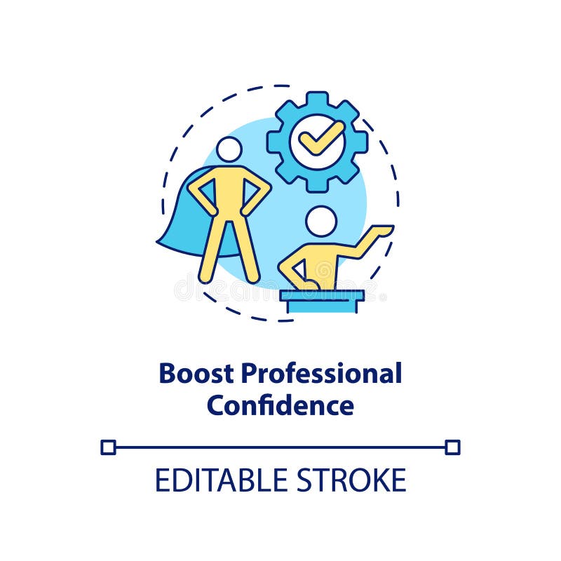 Boost Professional Confidence Concept Icon Stock Vector - Illustration ...