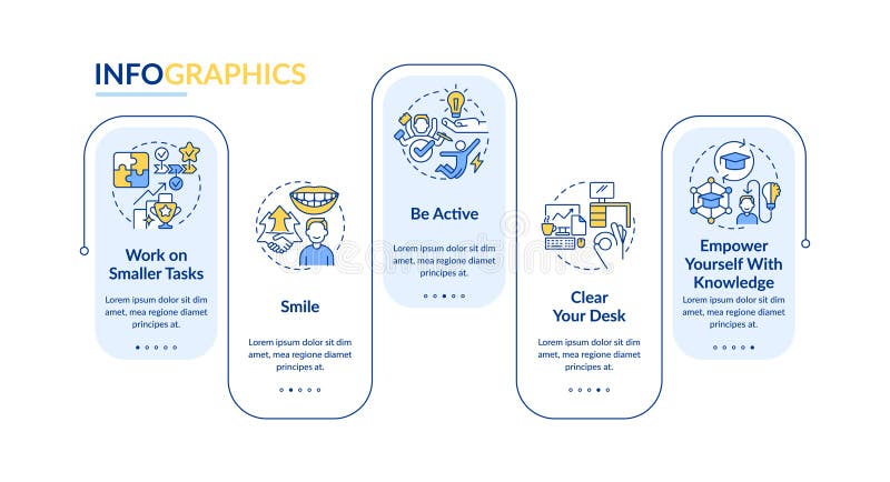 Boost Self Confidence at Work Rectangle Infographic Template Stock ...