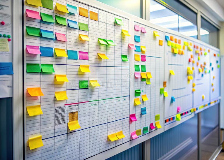 Boost Team Productivity with Colorful Sticky Notes on a Project ...