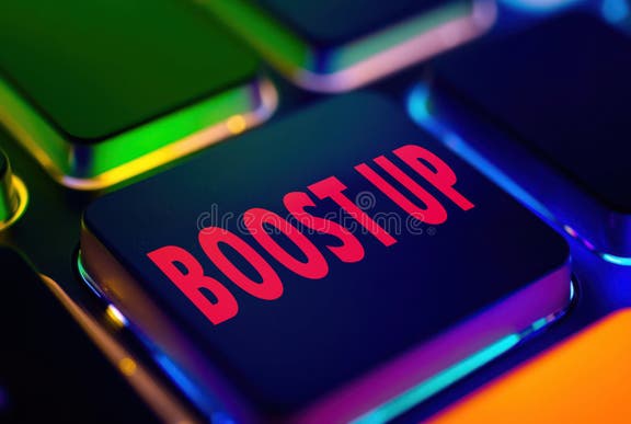 Boost Up Inscription Text Words on a Keyboard Key Stock Illustration ...