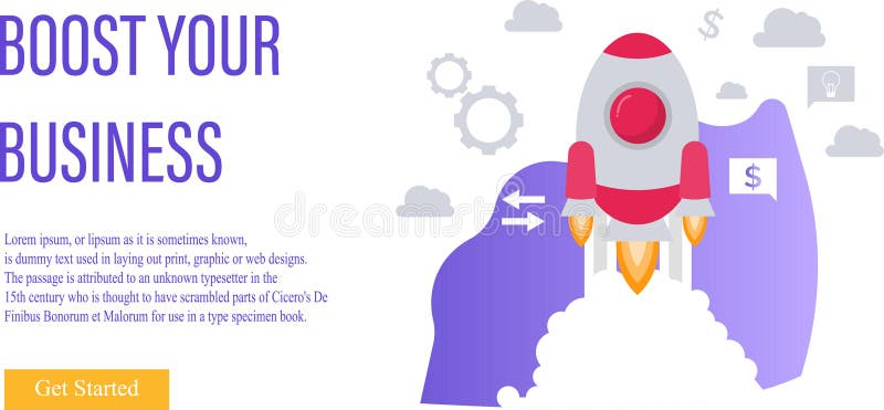 Boost stock vector. Illustration of management, rocket - 239258396
