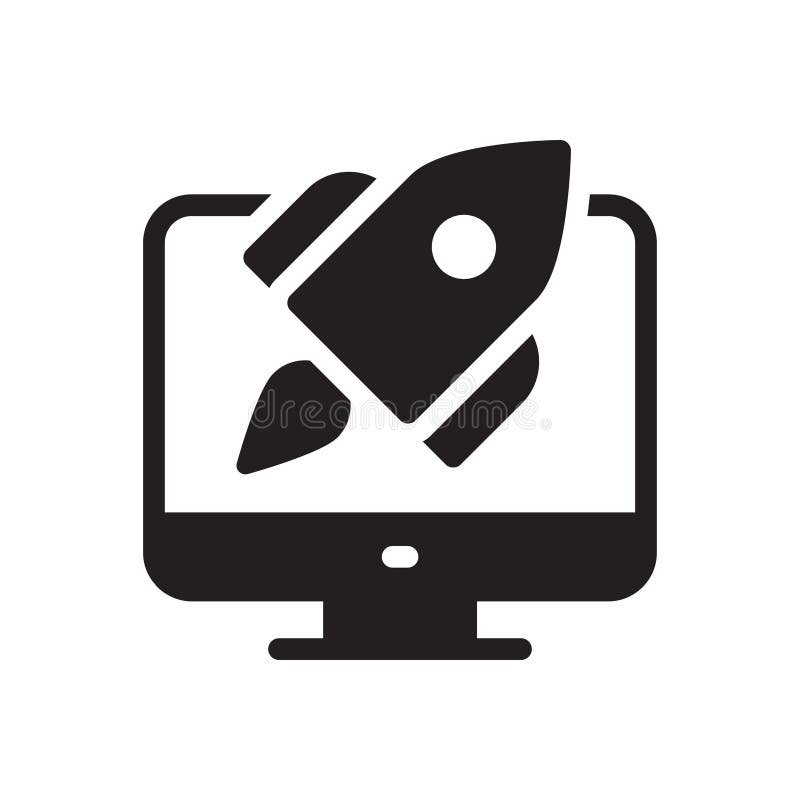 Boost Vector Glyph Flat Icon Stock Vector - Illustration of launch ...