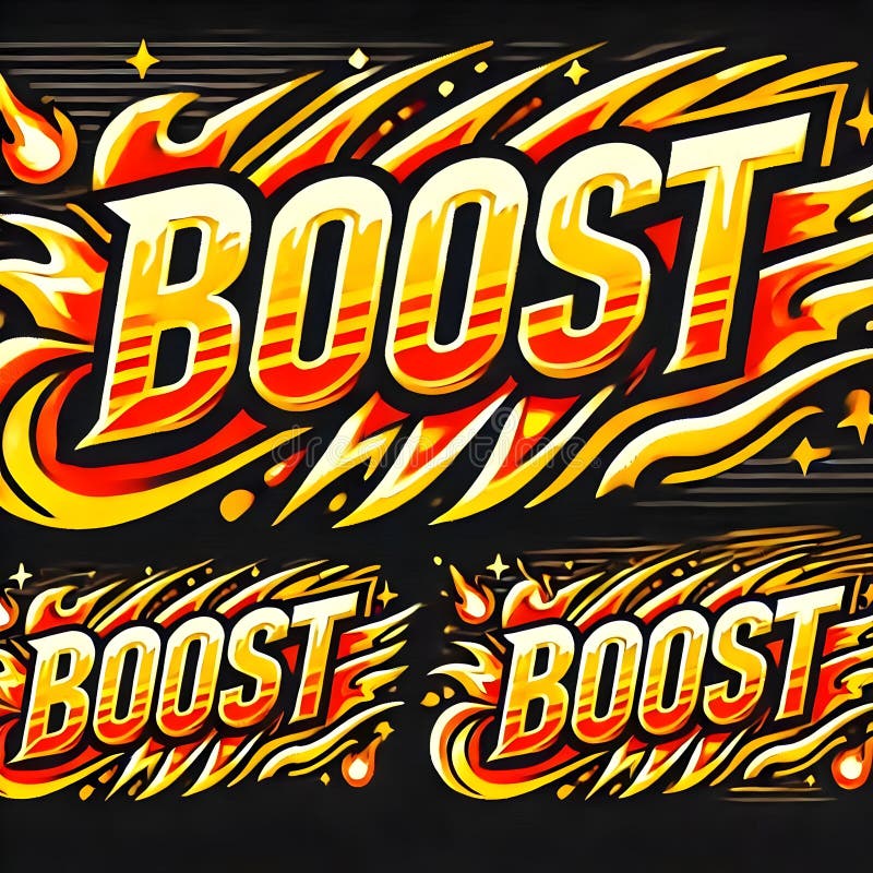 Boost: a Vibrant Typography Illustration Stock Illustration ...
