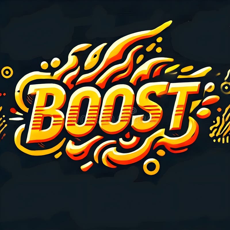 Boost: a Vibrant Typography Illustration Stock Illustration ...