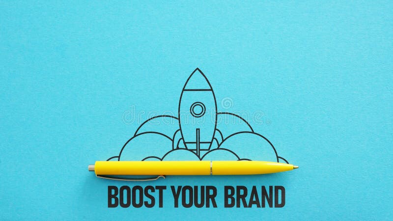 Boost Your Brand is Shown Using the Text Stock Photo - Image of target ...