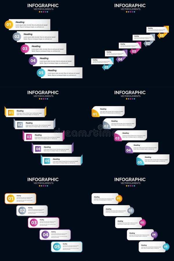 Boost Your Business with this Vector Infographics Pack of 6 Stock ...