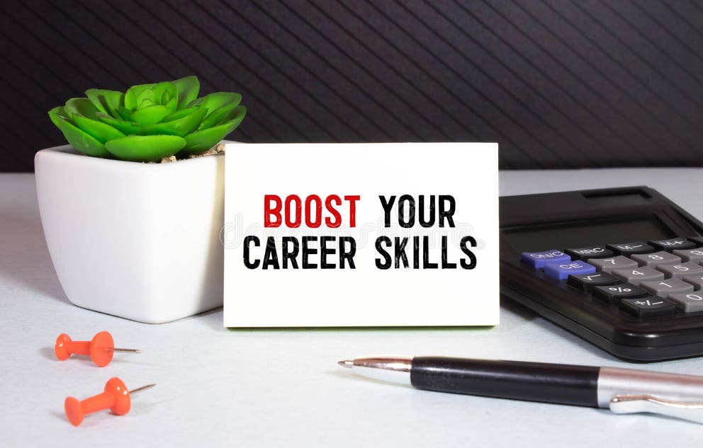 Boost Your Career Text Concept Isolated Over White Background Stock ...