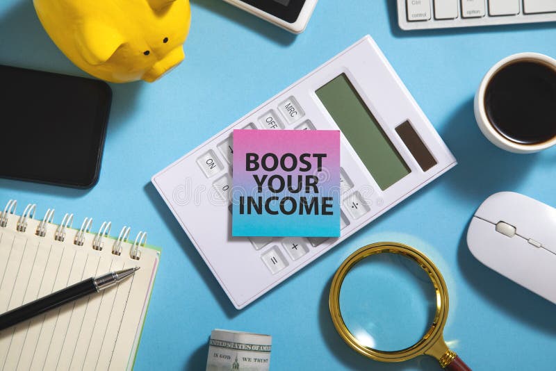 Boost Your Income Text on Sticky Note with a Business Objects Stock ...