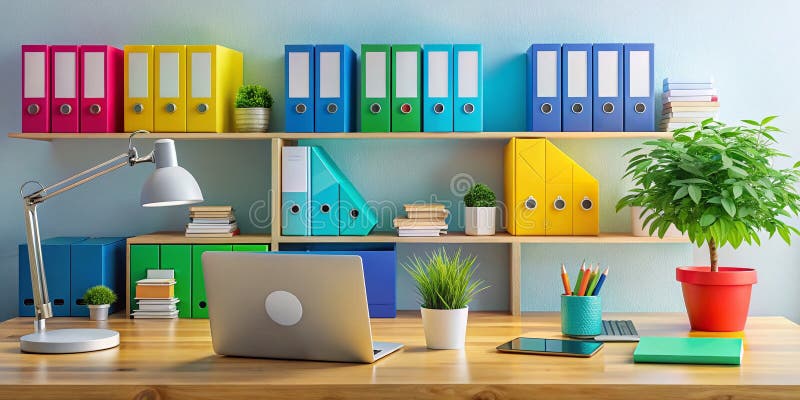 Boost Your Productivity with a Colorful Minimalist Office Workspace ...