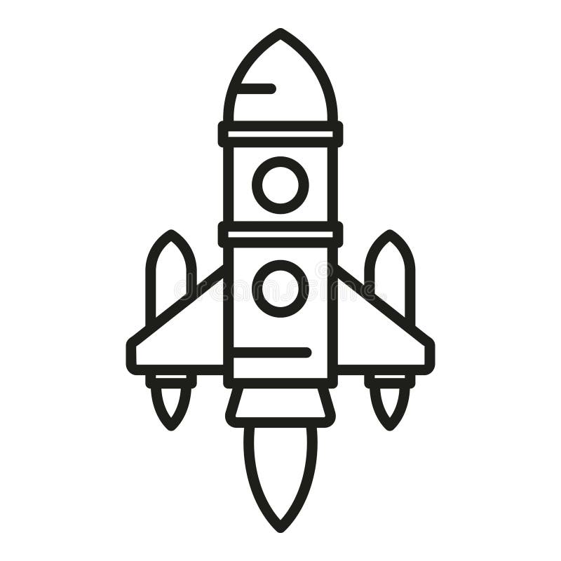 Booster Rocket Icon Outline Vector. Space Ship Stock Illustration ...