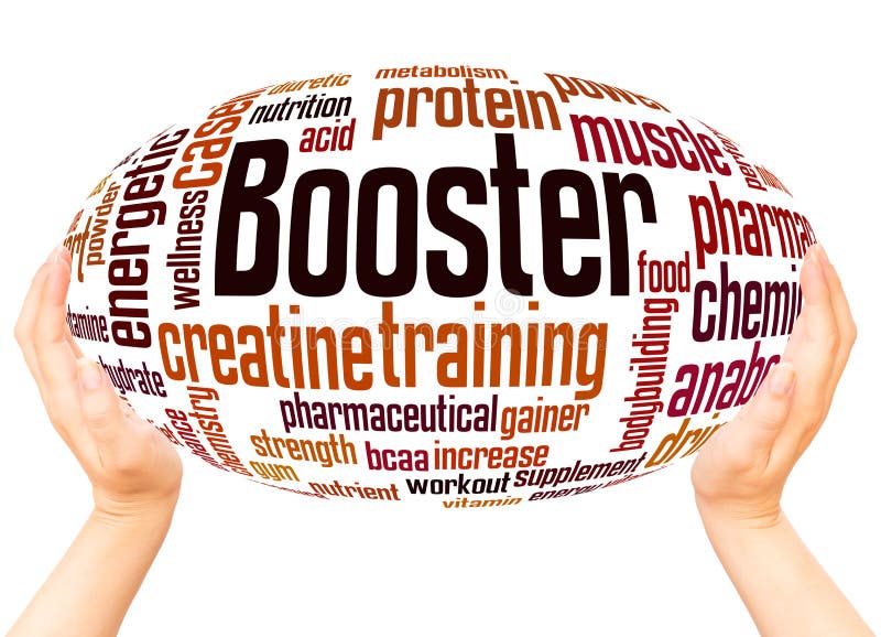 Booster Word Cloud Hand Sphere Concept Stock Illustration ...