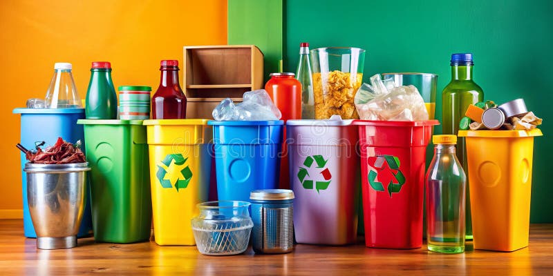 Boosting Environmental Awareness Vibrant Recycling Bins Promote Waste ...