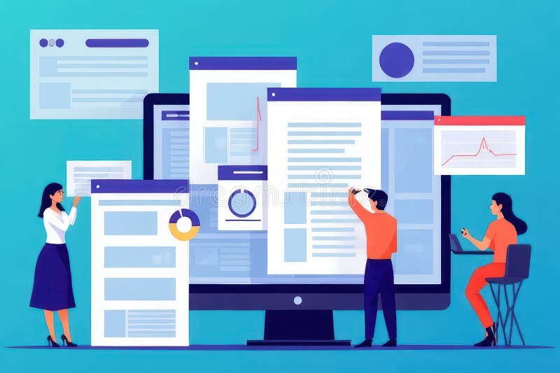 Boosting Lead Forms in Digital Marketing Stock Illustration ...