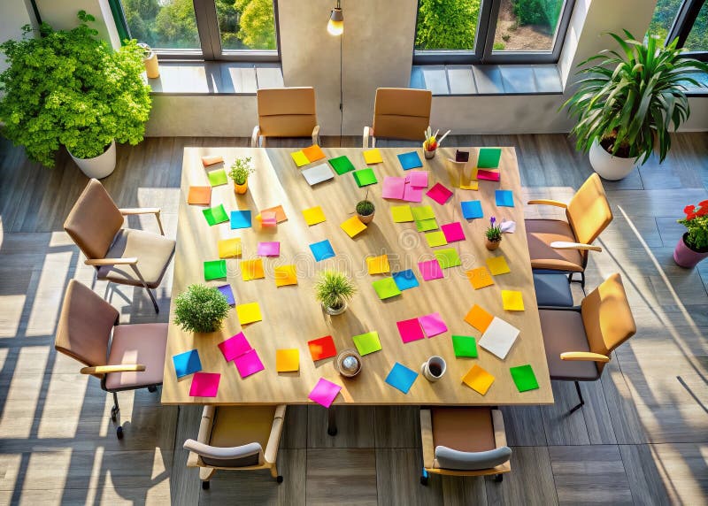 Boosting Office Efficiency a Stunning Aerial Perspective of Colorful ...