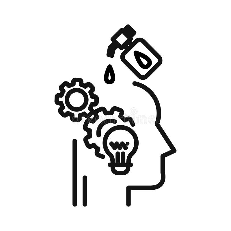 Boosting Potential Icon Black and White Illustration Stock Vector ...