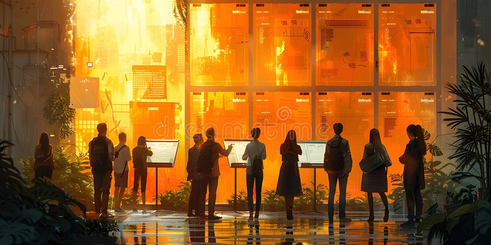 Boosting Productivity: Collaborative Idea Generation Stock Illustration ...