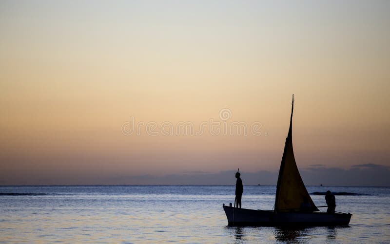 Boot Auf Der Lagune in Mauritius-Insel Stockfoto - Bild von ...