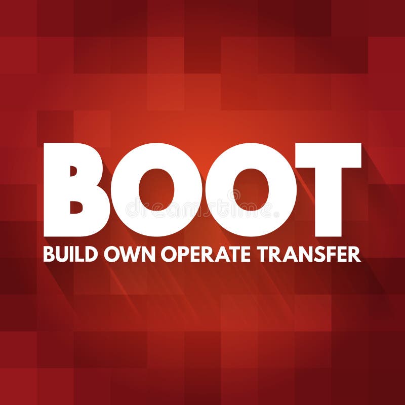 BOOT - Build Own Operate Transfer Acronym, Concept Background Stock ...