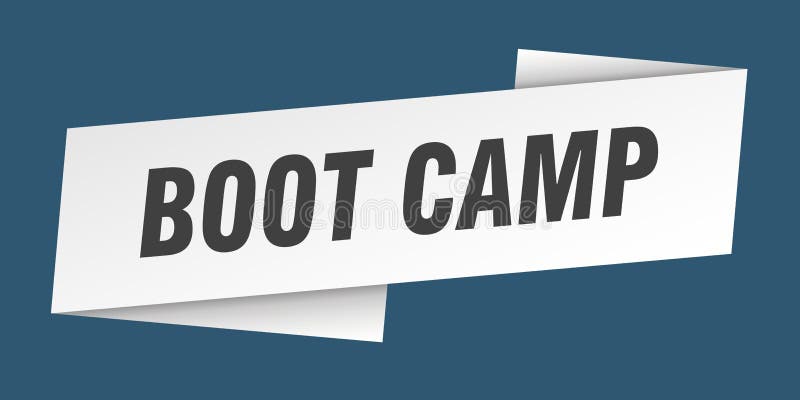 Boot Camp Banner Template. Boot Camp Ribbon Label Stock Vector ...