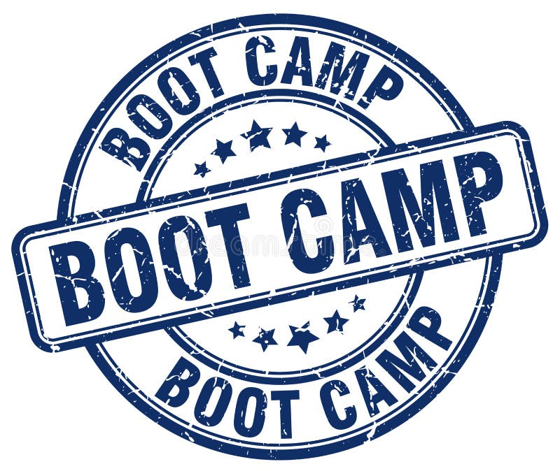 Boot Camp Blue Grunge Round Stamp Stock Vector - Illustration of camp ...