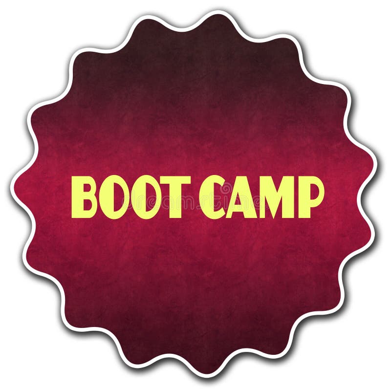 BOOT CAMP round badge stock illustration. Illustration of retro - 107124227