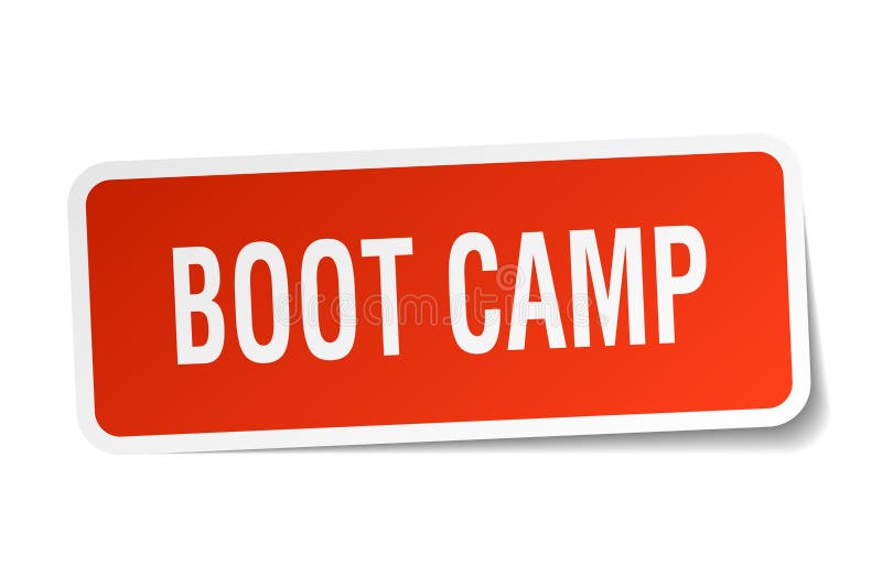 Boot camp square sticker stock vector. Illustration of vector - 94467193