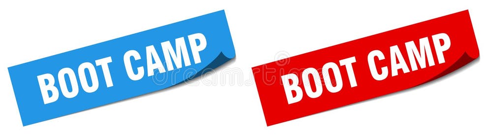 Boot Camp Sticker. Boot Camp Sign Set Stock Vector - Illustration of ...