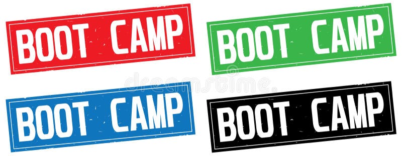 BOOT CAMP Text, on Rectangle Stamp Sign. Stock Illustration ...