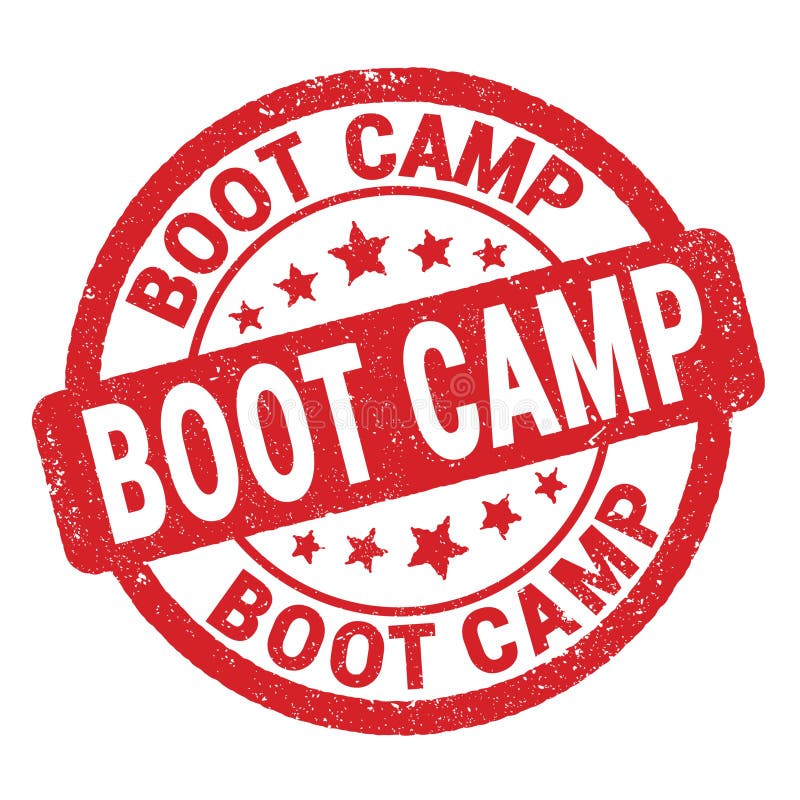 BOOT CAMP Text Written on Red Round Stamp Sign Stock Illustration ...