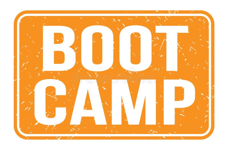 BOOT CAMP, Words on Orange Rectangle Stamp Sign Stock Illustration ...
