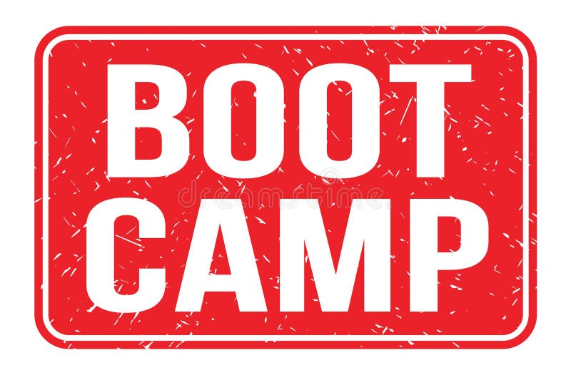 BOOT CAMP, Words on Red Rectangle Stamp Sign Stock Illustration ...