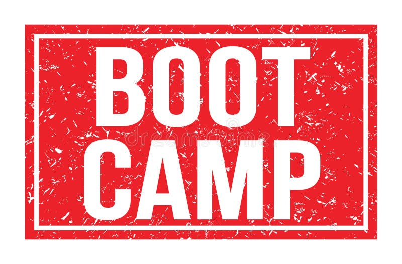 BOOT CAMP, Words on Red Rectangle Stamp Sign Stock Illustration ...