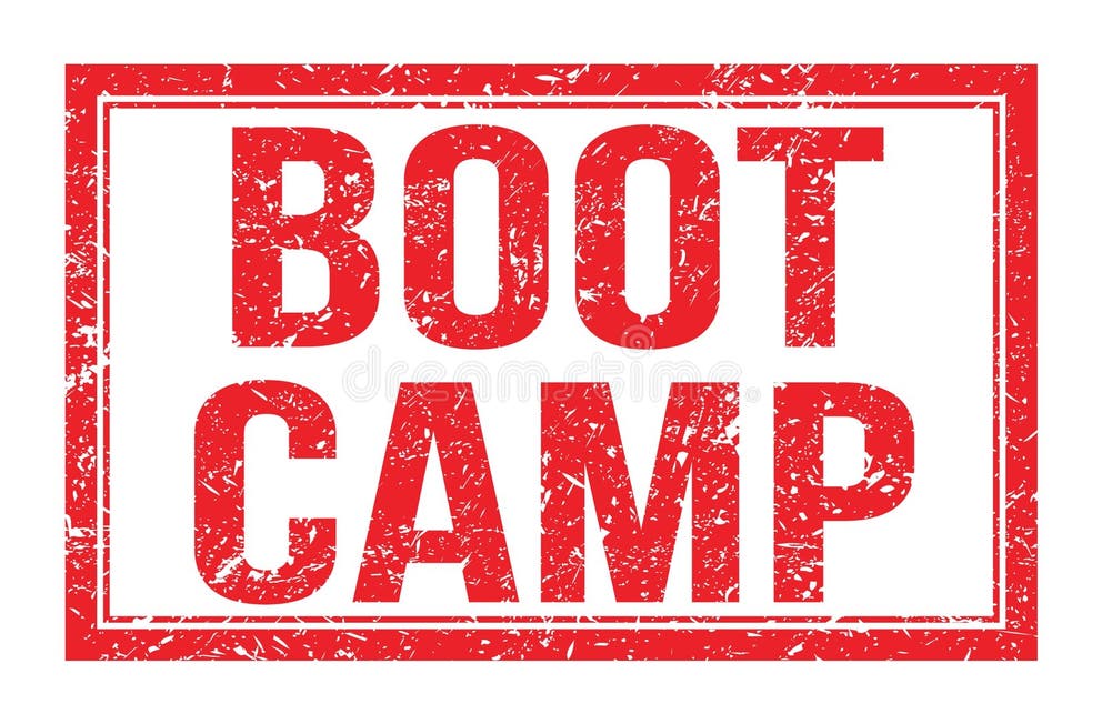 BOOT CAMP, Words on Red Rectangle Stamp Sign Stock Illustration ...