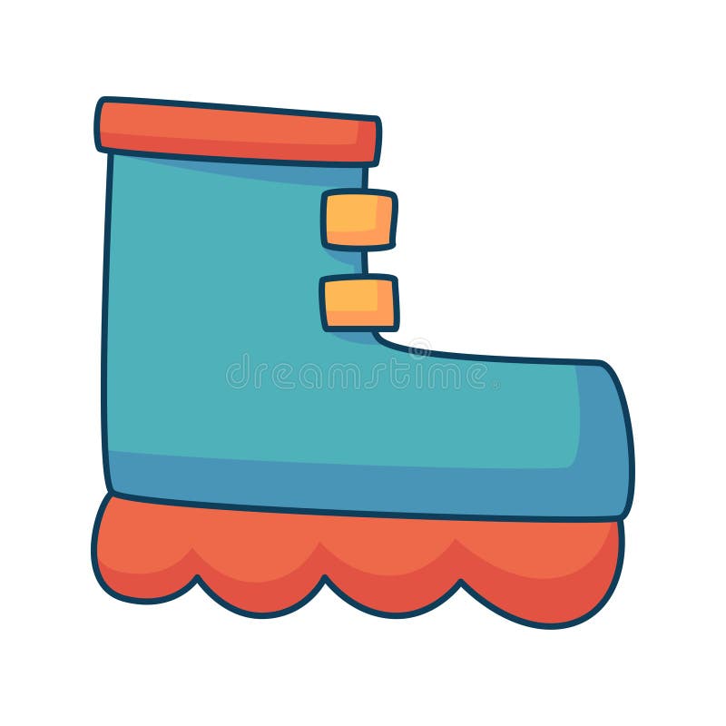 Boot Cartoon Doodle Hand Drawn Concept Design Vector Art Kawaii ...