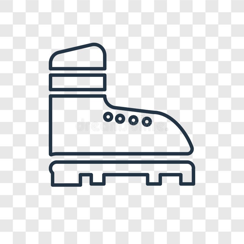 Boot Concept Vector Linear Icon Isolated on Transparent Background ...