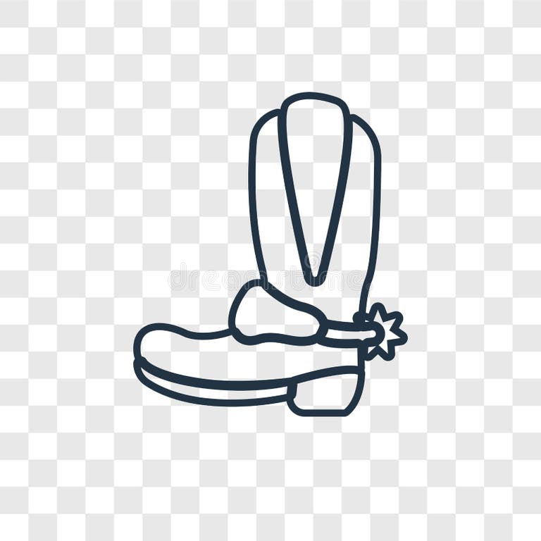 Boot Concept Vector Linear Icon Isolated on Transparent Background ...