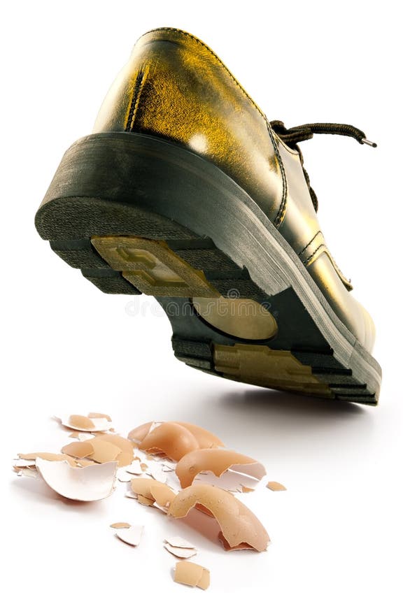 Boot crushing an egg stock image. Image of metaphor, isolation - 1981507