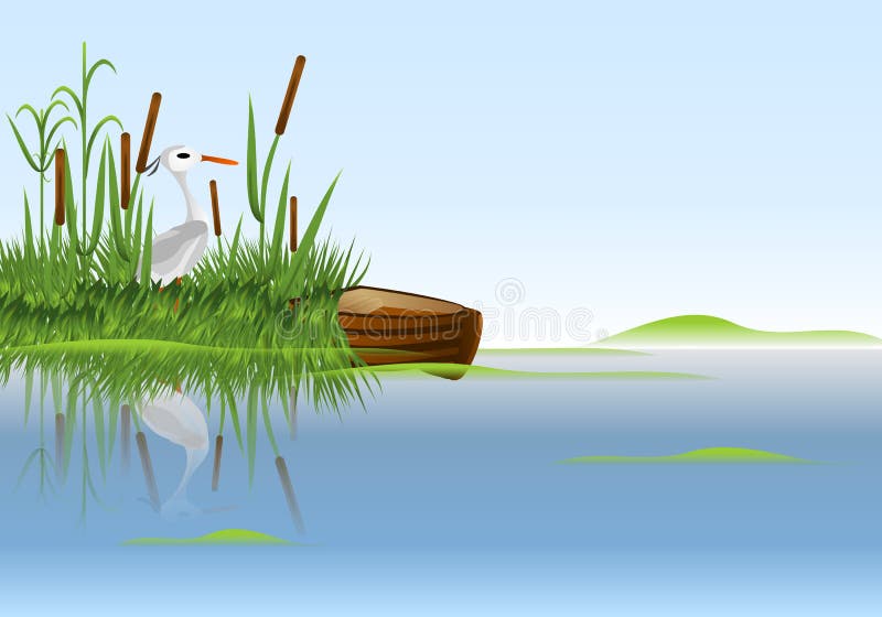 Rietboot, Kanoillustratie, Tekening, Gravure, Inkt, Lijnkunst, Vector ...