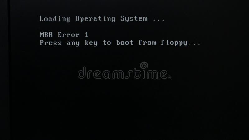 Boot Error Message on Monitor Stock Footage - Video of despair, boot ...
