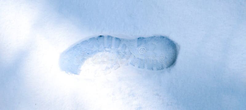 Boot Footprint Shoe Tread Texture in Snow Stock Photo - Image of track ...