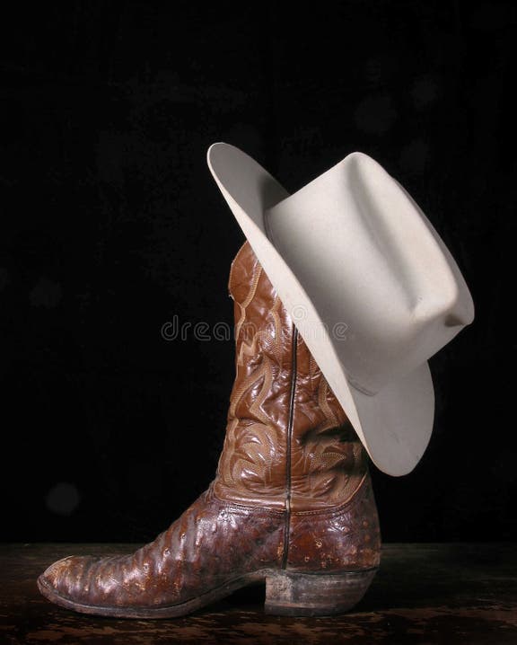 Boot and Hat stock image. Image of leather, cowboy, farm - 490357