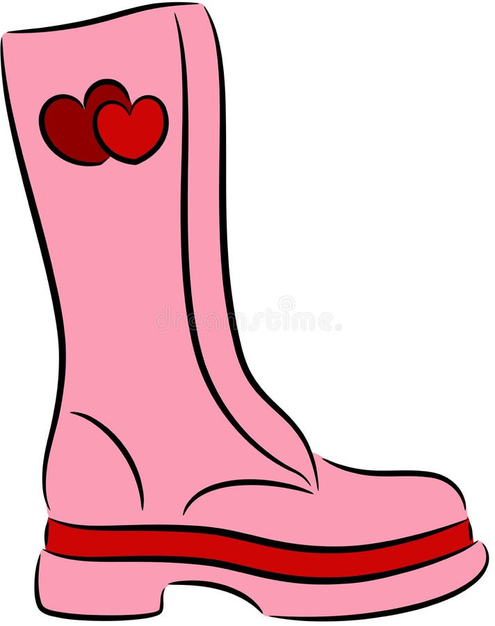 Boot with hearts stock vector. Illustration of boots - 239336022