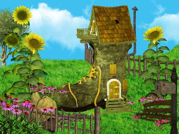 Boot House stock illustration. Illustration of dwarves - 25252026