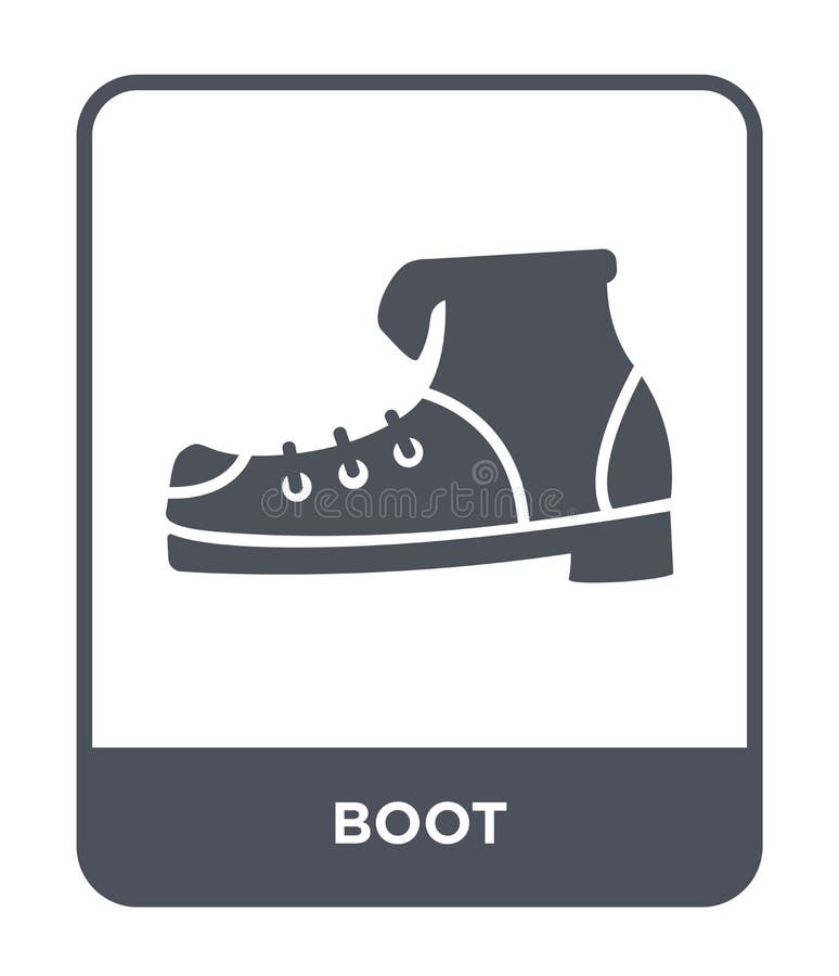 Boot Icon in Trendy Design Style. Boot Icon Isolated on White ...