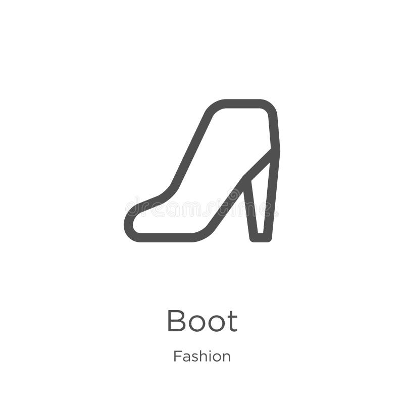 Boot Icon Vector from Fashion Collection. Thin Line Boot Outline Icon ...