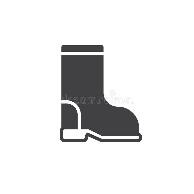 Boot icon vector stock vector. Illustration of galoshes - 100044084