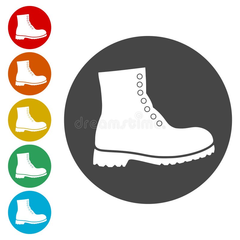 Boot Icons Set - Illustration Stock Vector - Illustration of abstract ...